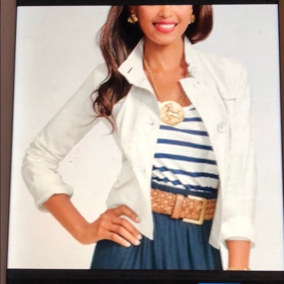 CAbi | Jackets & Coats | Linen Topside Topper Jacket | Poshmark